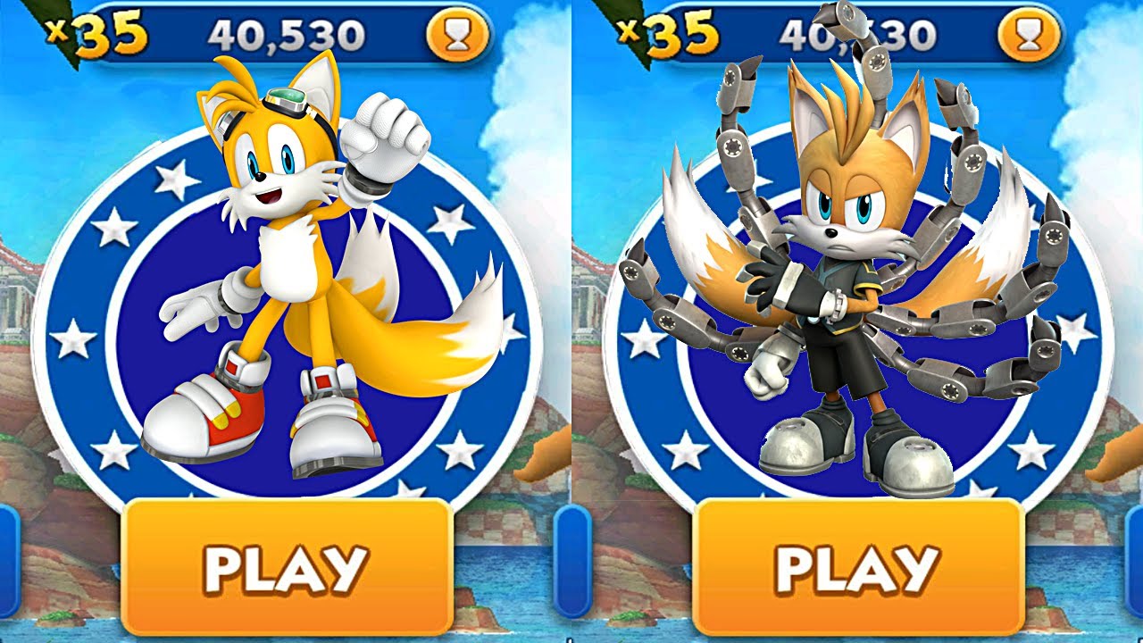 Tails vs Octopus Tails - All characters in Sonic Dash - YouTube