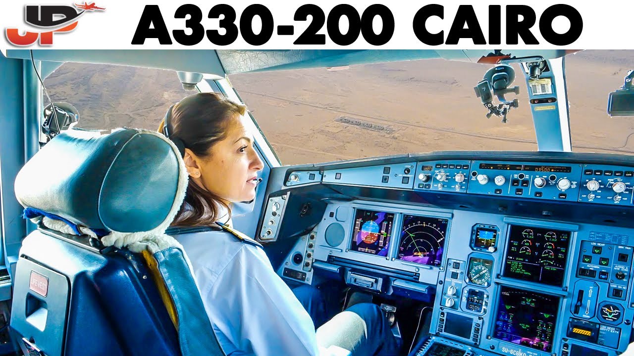 Piloting the Airbus A330-200 out of Cairo | Cockpit Views - YouTube