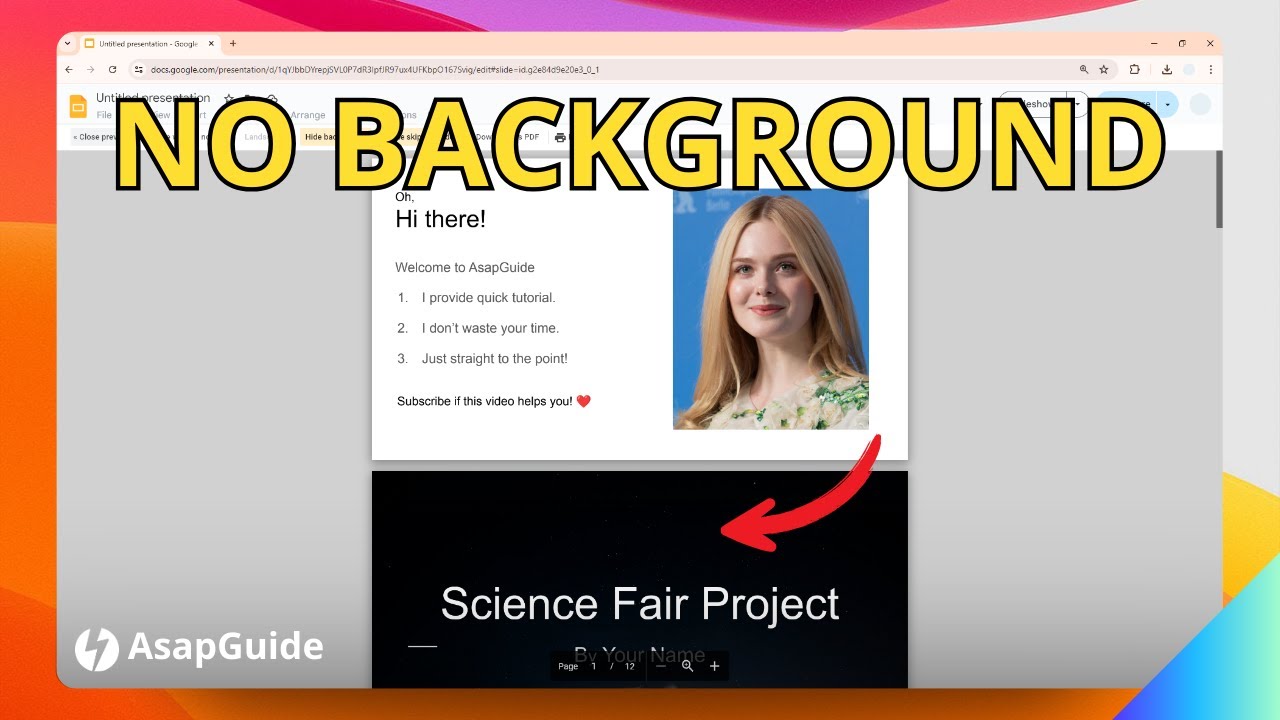 How to Hide the Background When Printing in Google Slides - YouTube
