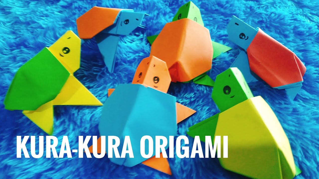 Cara membuat kura-kura dari origami...lucu dan unik,bisa buat mainan ...