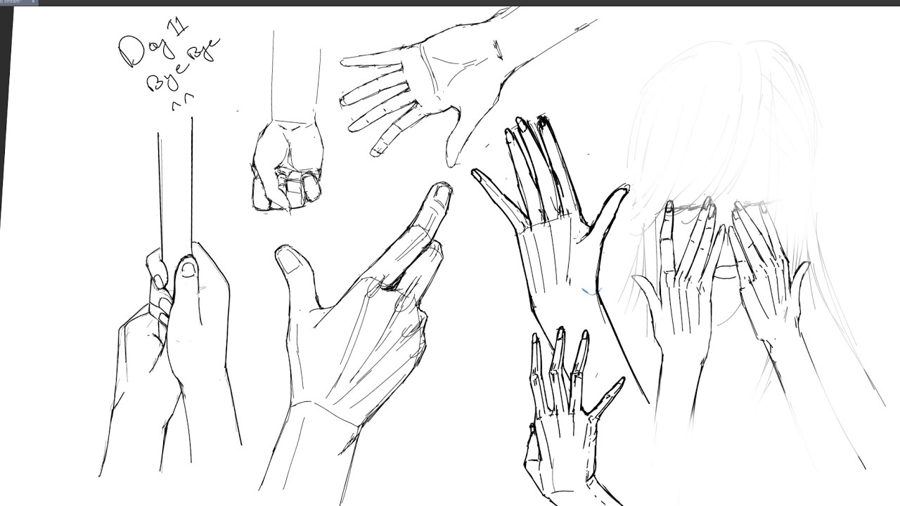 Animating Hands from imagination after 10 days of practice (mile stone day) - YouTube