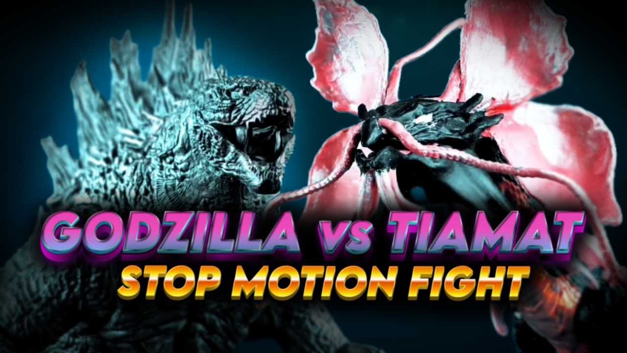 GODZILLA vs TIAMAT STOP MOTION FIGHT - YouTube