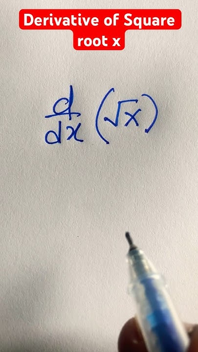 Derivative of Square root x #calculus #shorts - YouTube