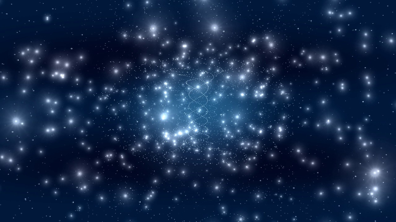 4K ~Blue Wave Field Universe~ 2160p Particle Moving Background - YouTube