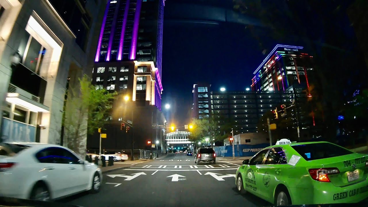 Driving Through Charlotte North Carolina On A Friday Night (Nicer Than ...