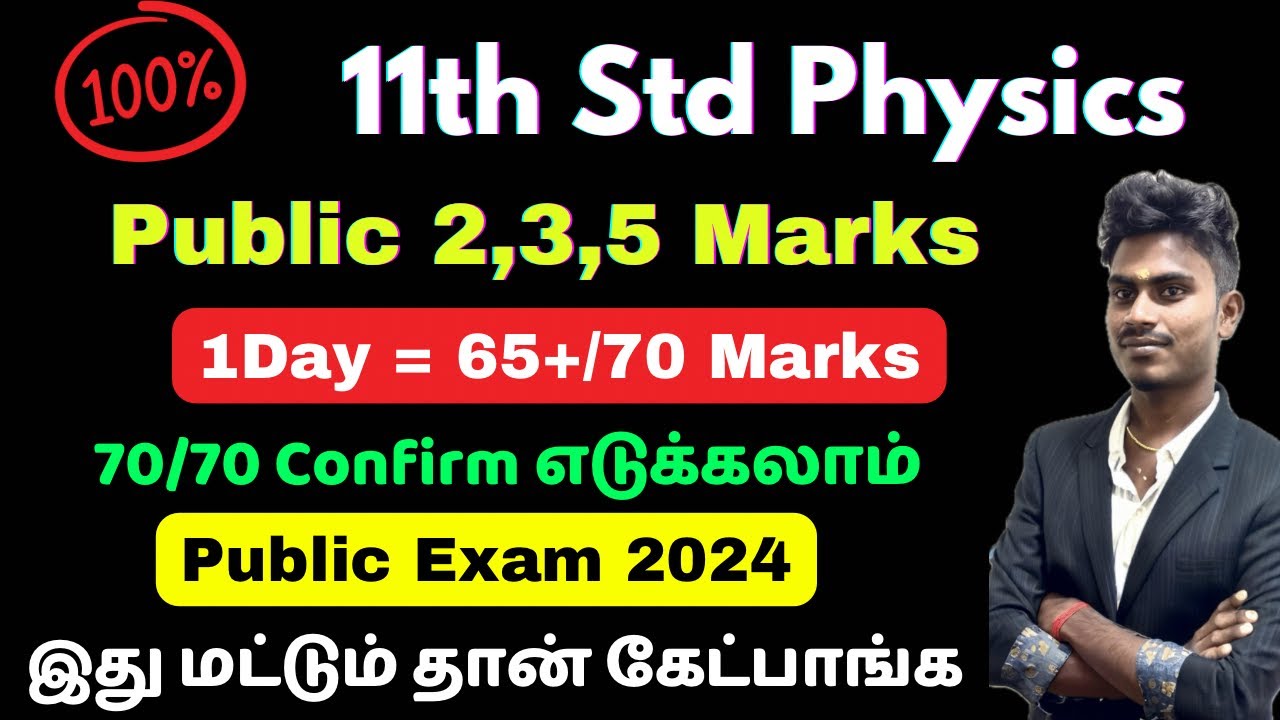 11th Physics Public Question Paper 2024 | 11th Physics Public Important ...