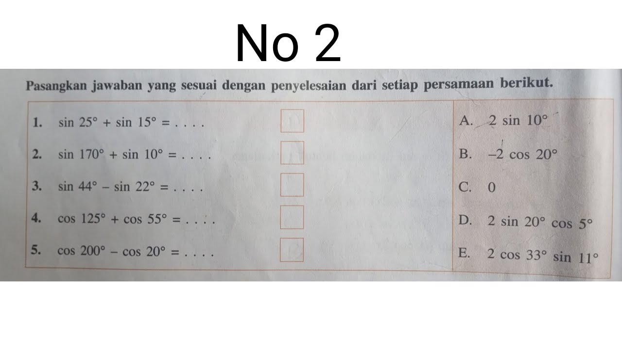 sin 170° + sin 10° = . . . - YouTube