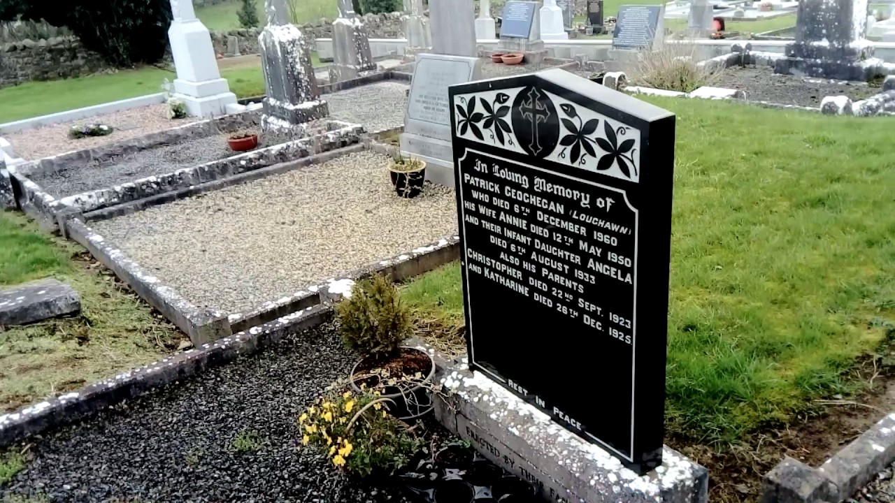 Annie Geoghan (Butler) grave Durrow Co. Offaly - YouTube
