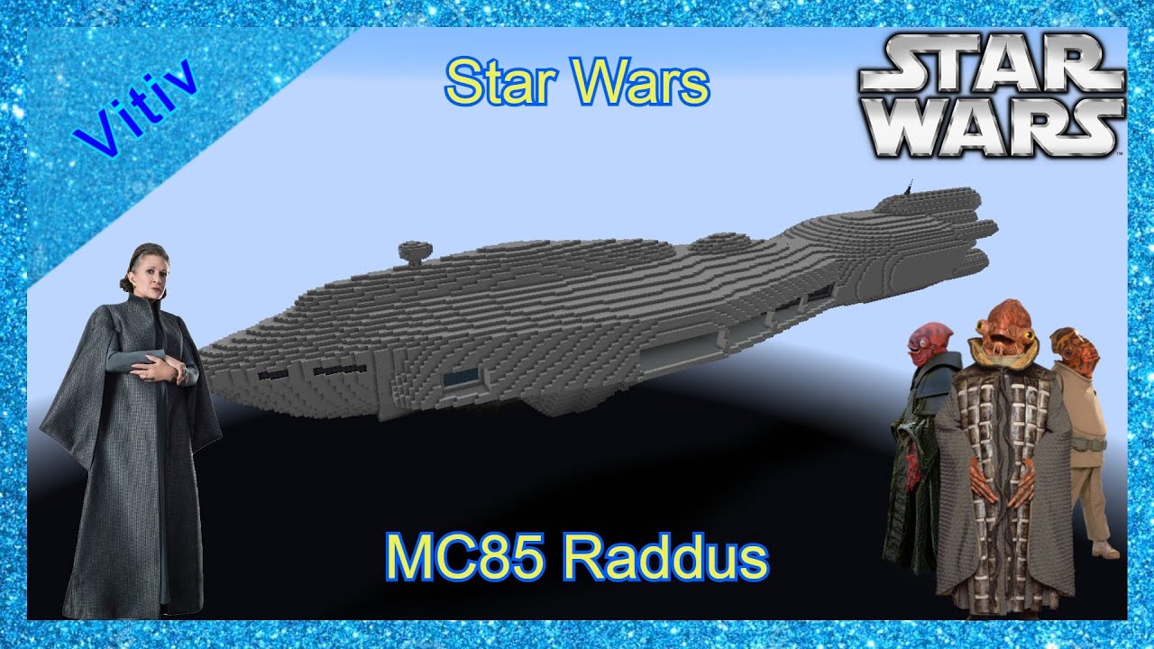 Star Wars MC85 'Raddus' Star Cruiser in Minecraft - Tutorial - YouTube