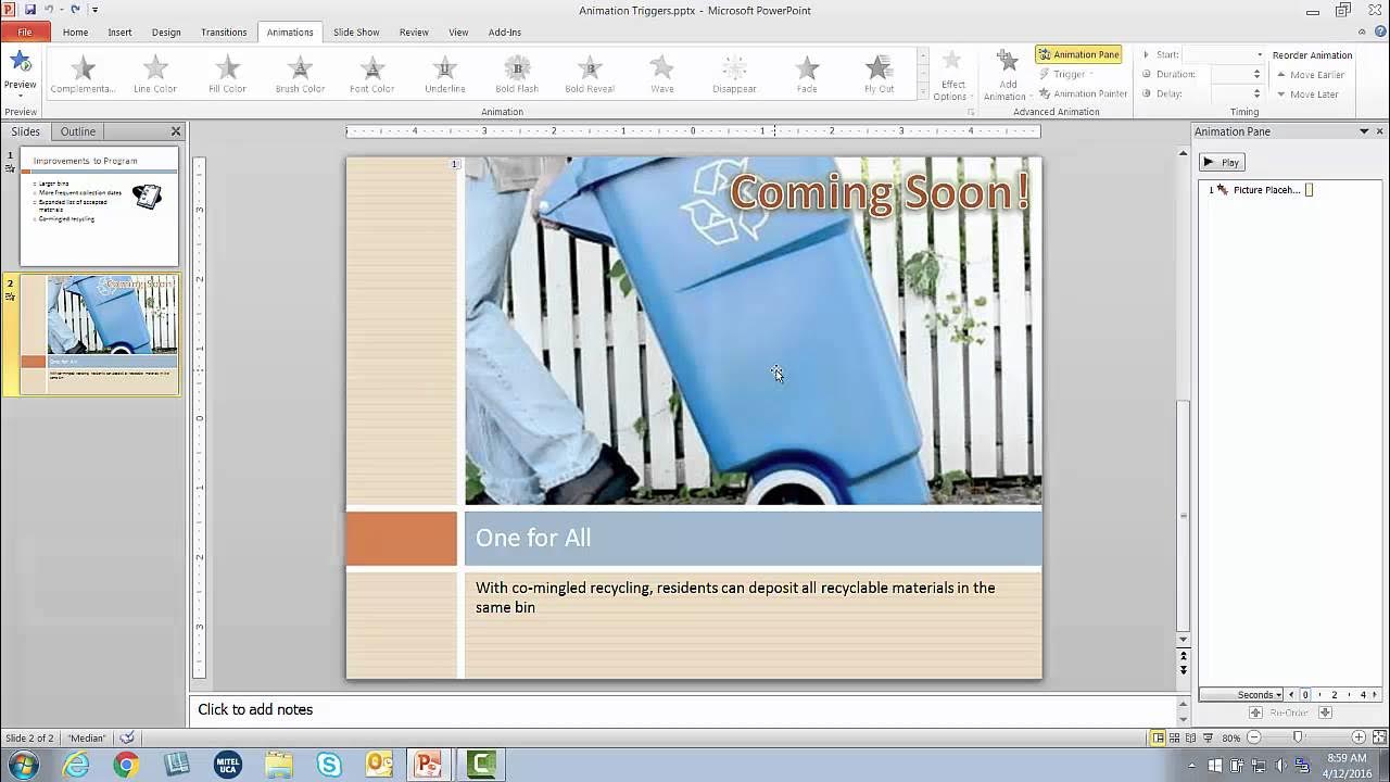 Using Animation Triggers in PowerPoint - YouTube