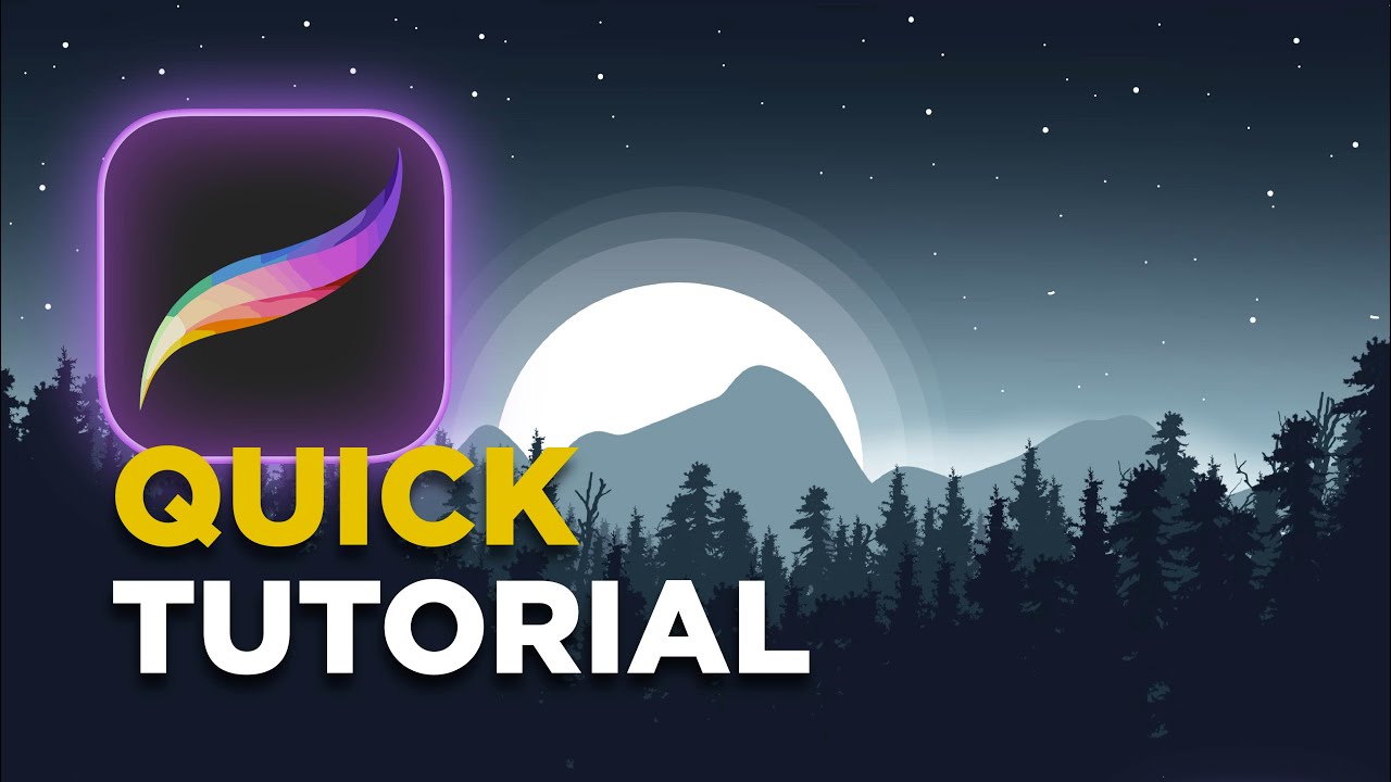 Make a PROCREATE Landscape in 5 minutes - YouTube