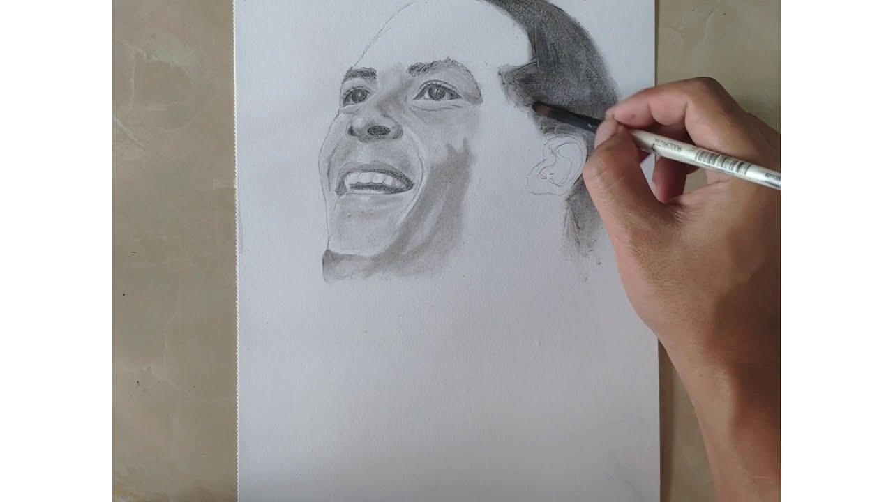 VIRGIL VAN DIJK - charcoal drawing - YouTube