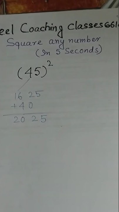 Square any number by easy method or easy tricks NCERT,KVS,ICSE,RRB Exam,And other competative ...