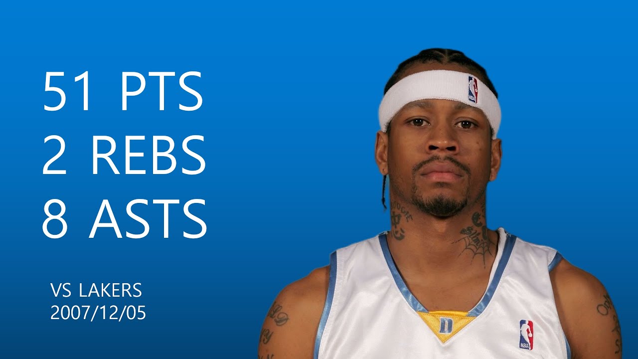Allen Iverson | 51 pts,2 rebs,8 asts | December 5,2007 | vs LAL - YouTube