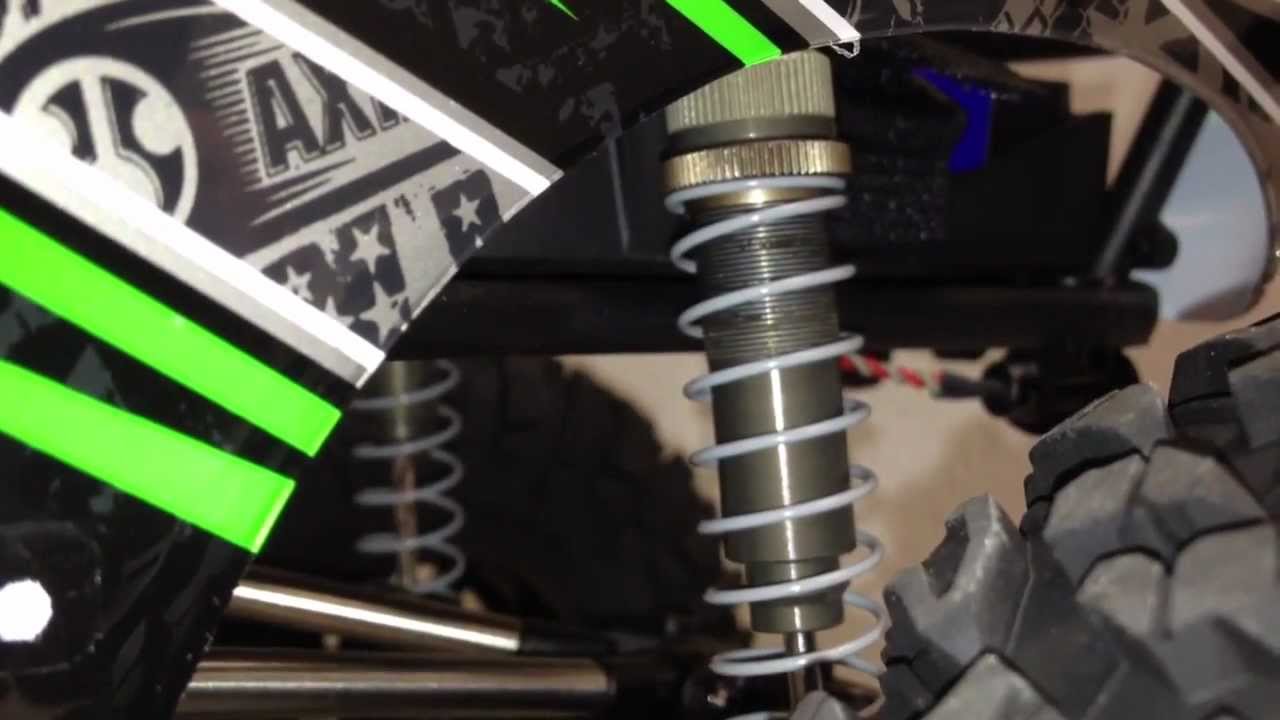 The RCNetwork - Axial Wraith - upgraded aluminum shocks - YouTube