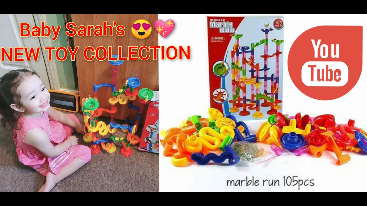 How to Set Marble Run Race 105 Piece S || Baby Sarah's Toy Collection ...