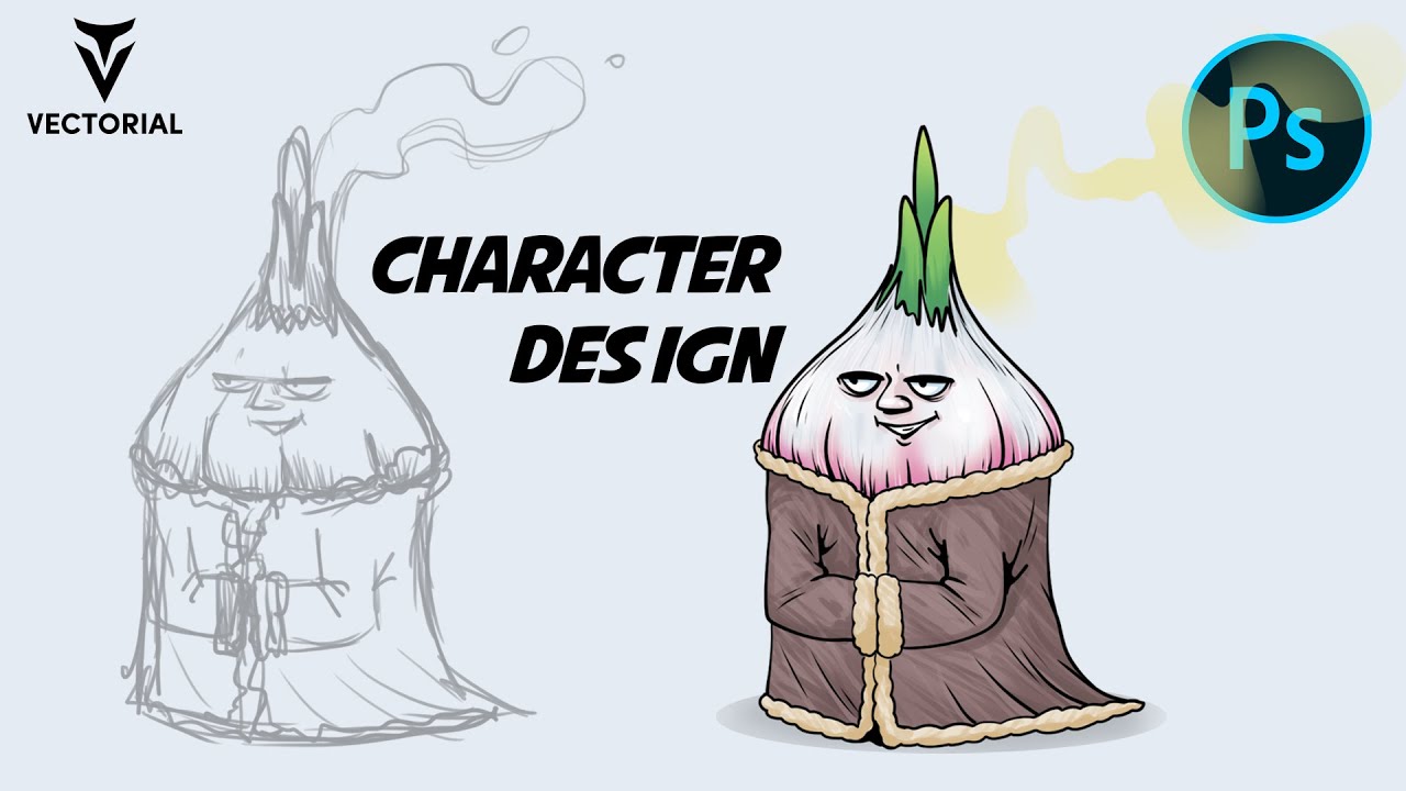 Character Design Tutorial in Adobe Photoshop - YouTube