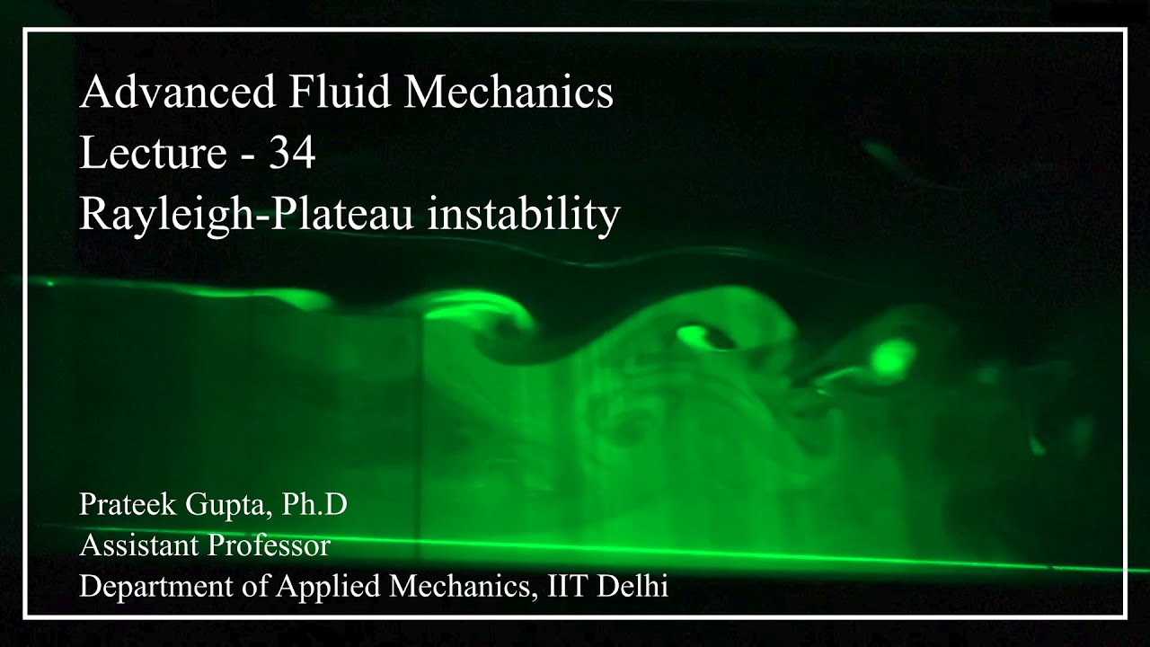 Lecture-34: Rayleigh-Plateau instability - YouTube