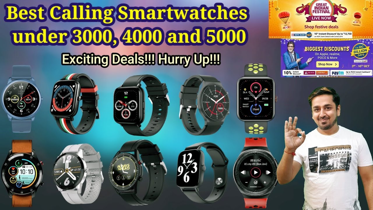 Best Bluetooth Calling Smartwatches Under 3000, 4000 and 5000 to buy in ...