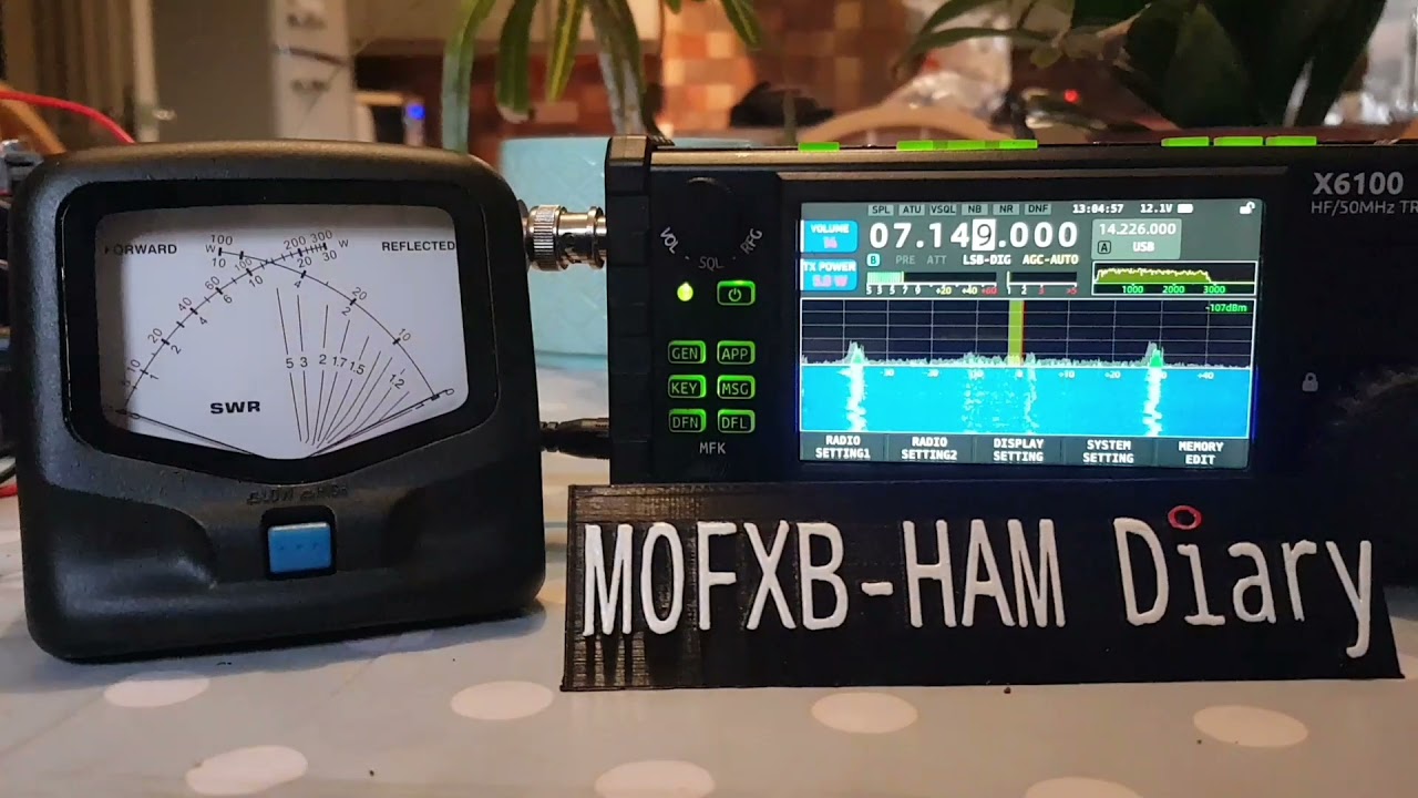 XIEGU X6100 with AVAIR AV20 SWR-POWER Meter - YouTube