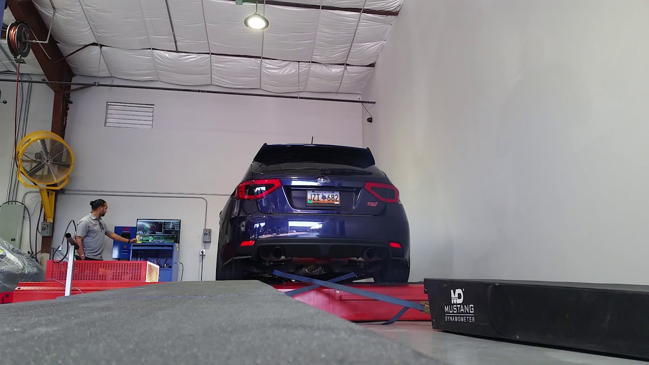 2012 STi - Blouch 20g-XT - Dyno (with ringland failure) - YouTube