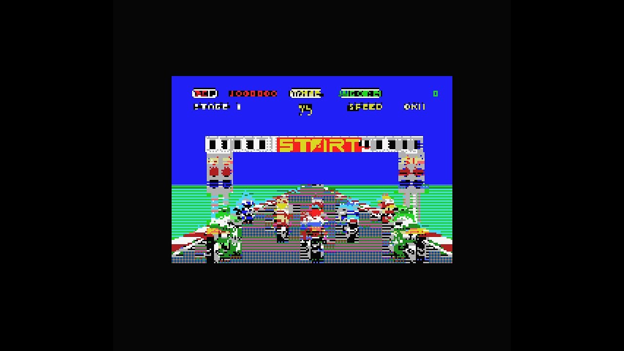 MSX SCREEN2でハングオンのプレイ動画を再生してみた - YouTube