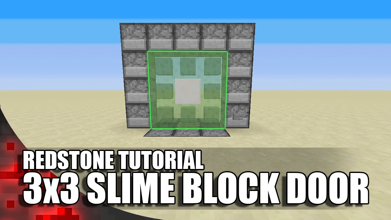 Minecraft: 3x3 Slime Block Door - YouTube