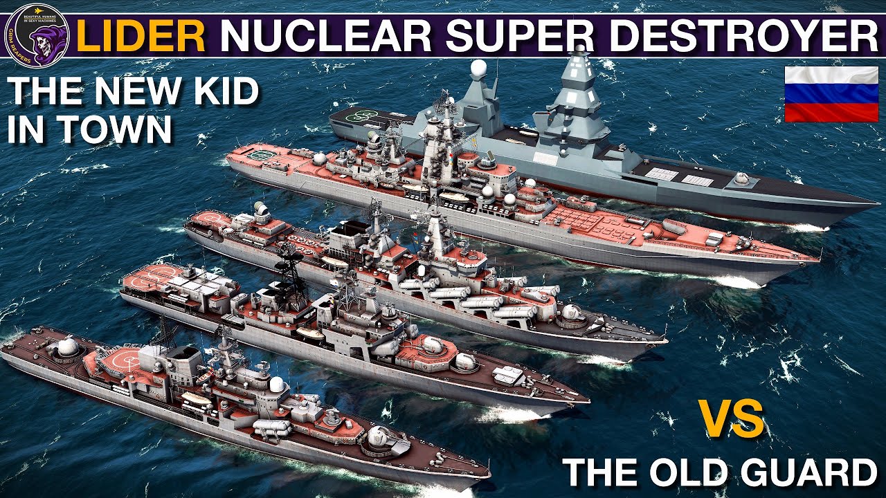 Lider Nuclear Guided Missile Cruiser vs Kirov, Slava, Sovremenny ...