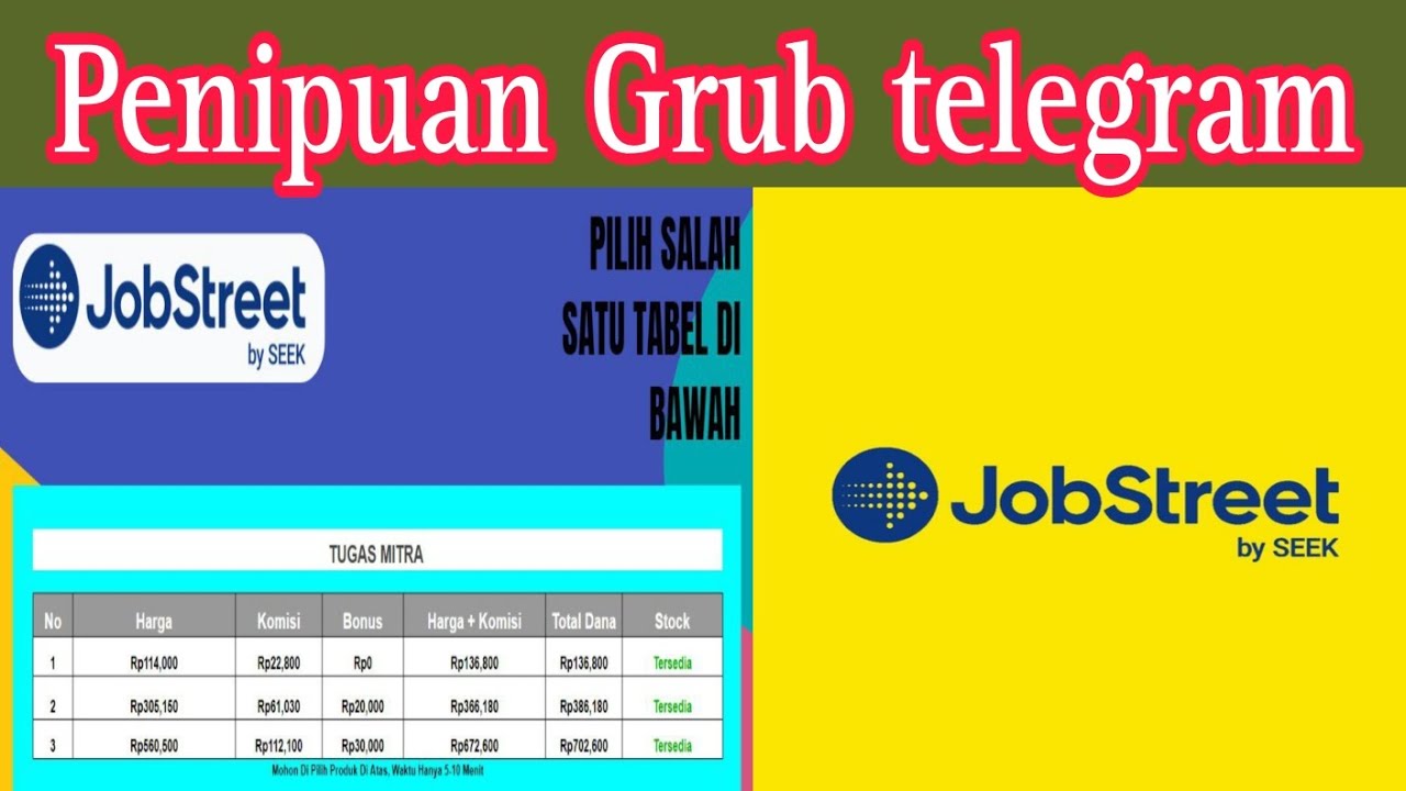 Jobstreet Penipuan | Modus follow Tiktok & Like | Penipuan telegram ...