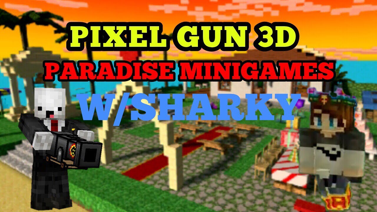 PIXEL GUN 3D PARADISE RESORT MINIGAMES - YouTube
