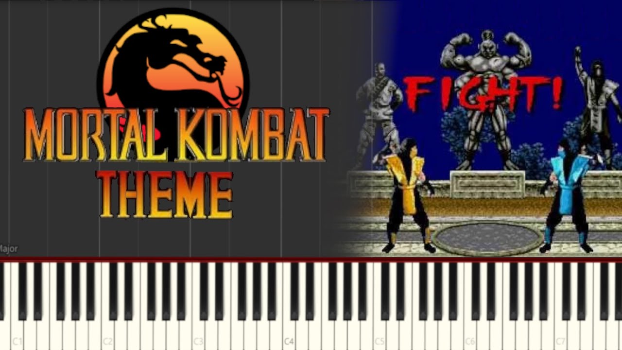 Mortal Kombat Theme (Techno Syndrome) piano tutorial - YouTube