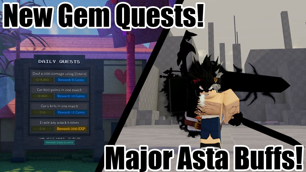 Major Balances + Gem Quests Update II Roblox Anime Showdown - YouTube