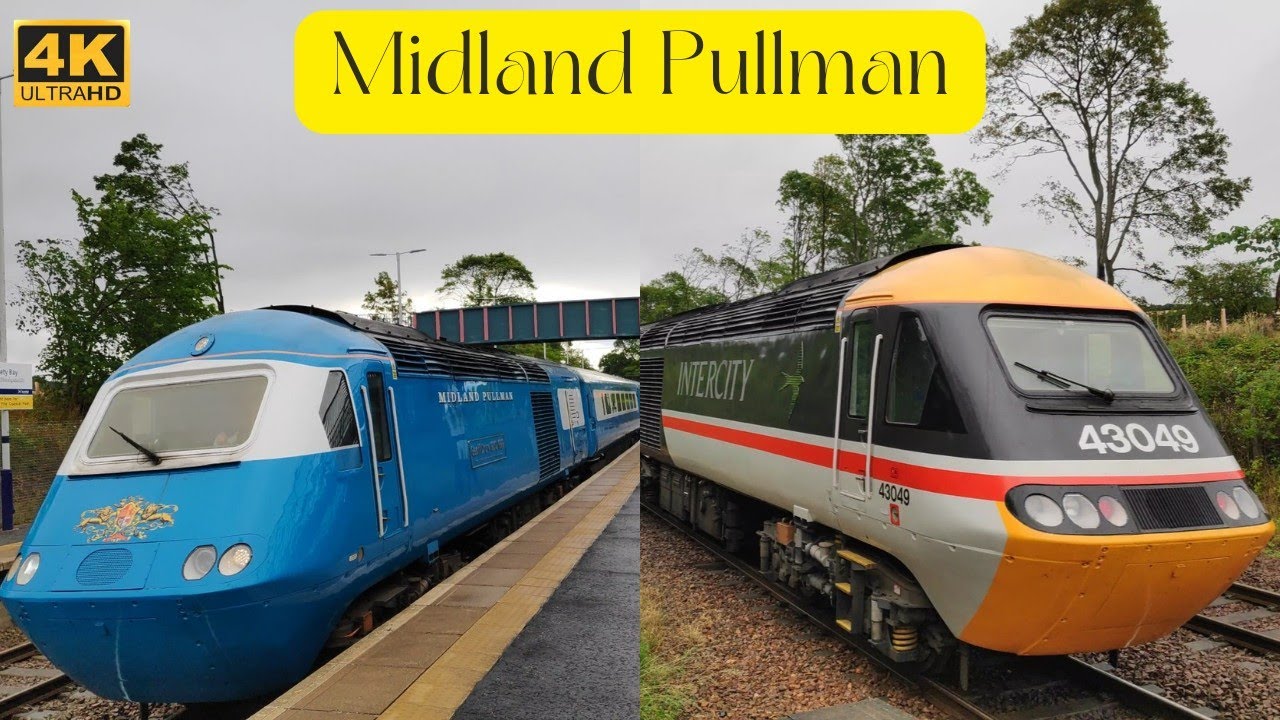 Midland Pullman with InterCity Swallow HST Power Car 43046+43049 - YouTube