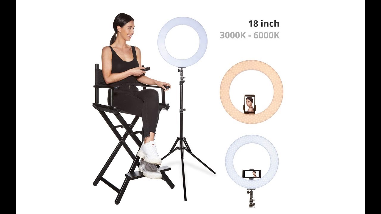 Inkeltech Ring Light - 18 inch 60 W Dimmable LED Control with Remote ...