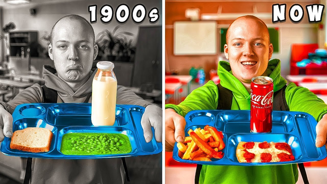 I Cooked 100 Years of School Lunch by VANZAI - YouTube