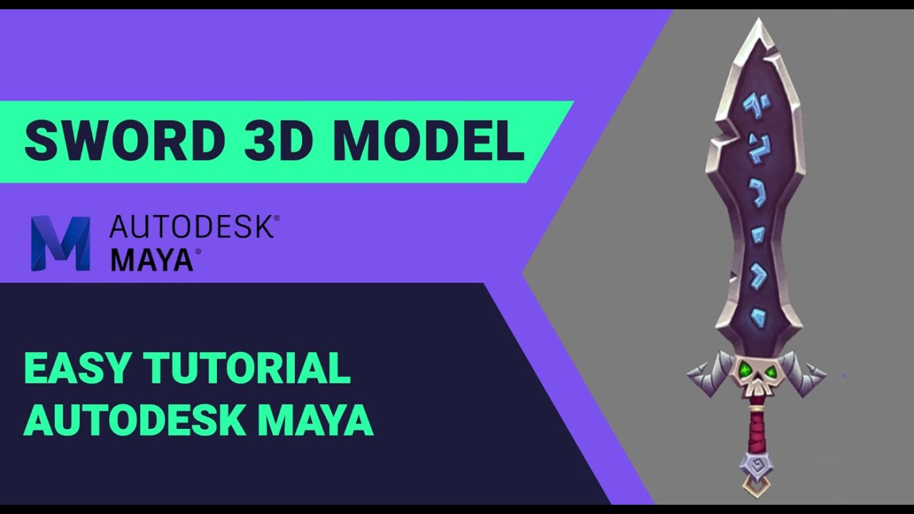 Tutorial of SWORD 3D MODEL in Autodesk Maya | Easy steps of house ...