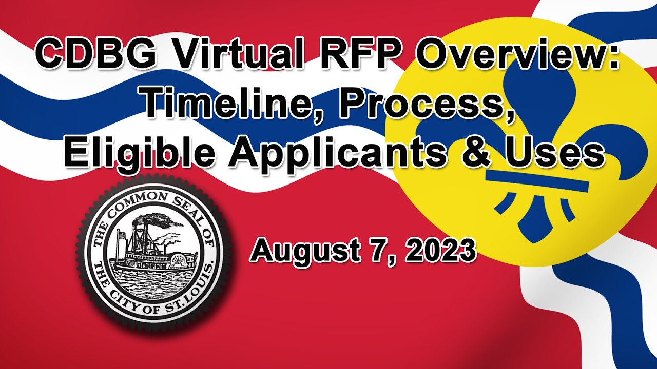 CDBG Virtual RFP Overview - August 7, 2023 - YouTube