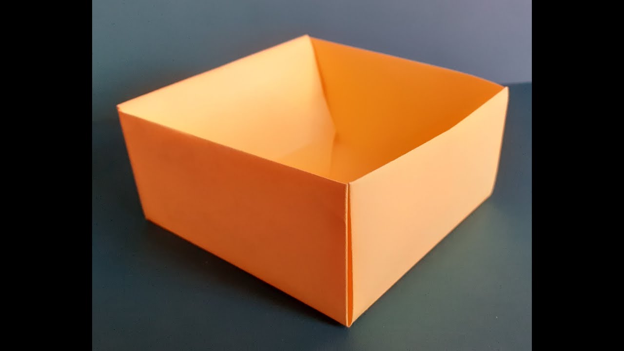 origami boite carrée 2 - YouTube