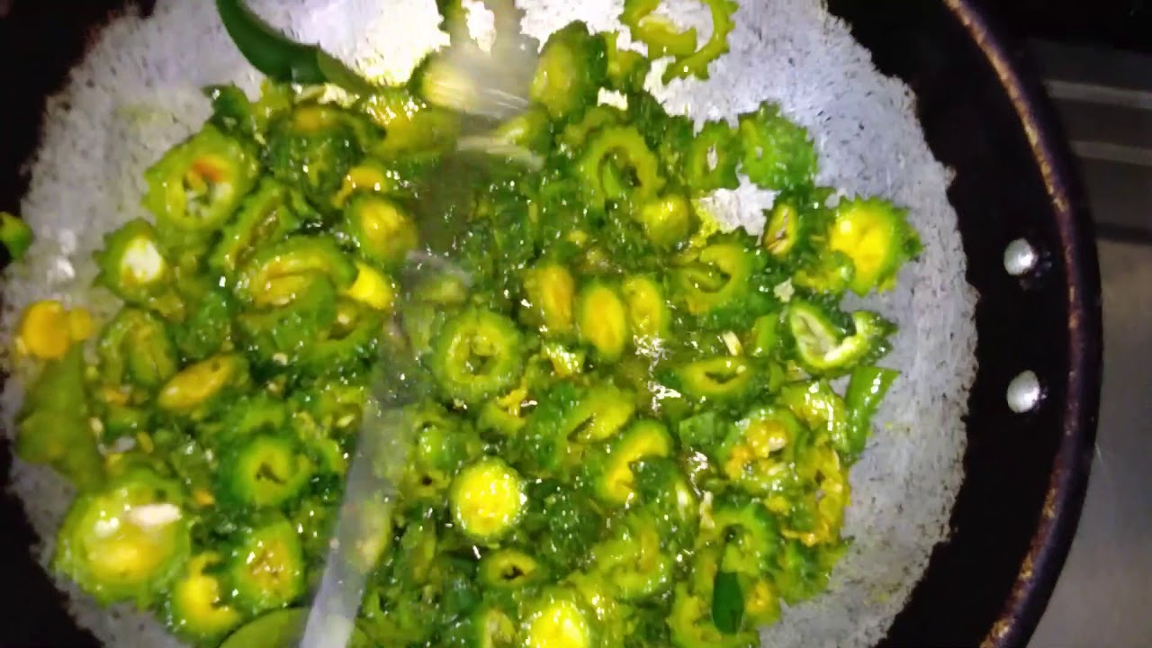 kakarakaya fry in telugu - YouTube