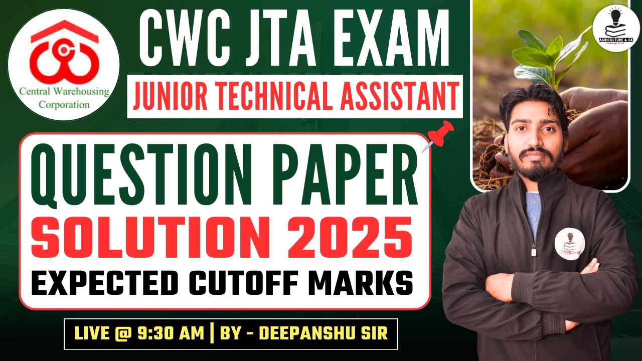 CWC JTA Exam Question Paper Solution 2025 | CWC JTA Exam Analysis 2025 ...