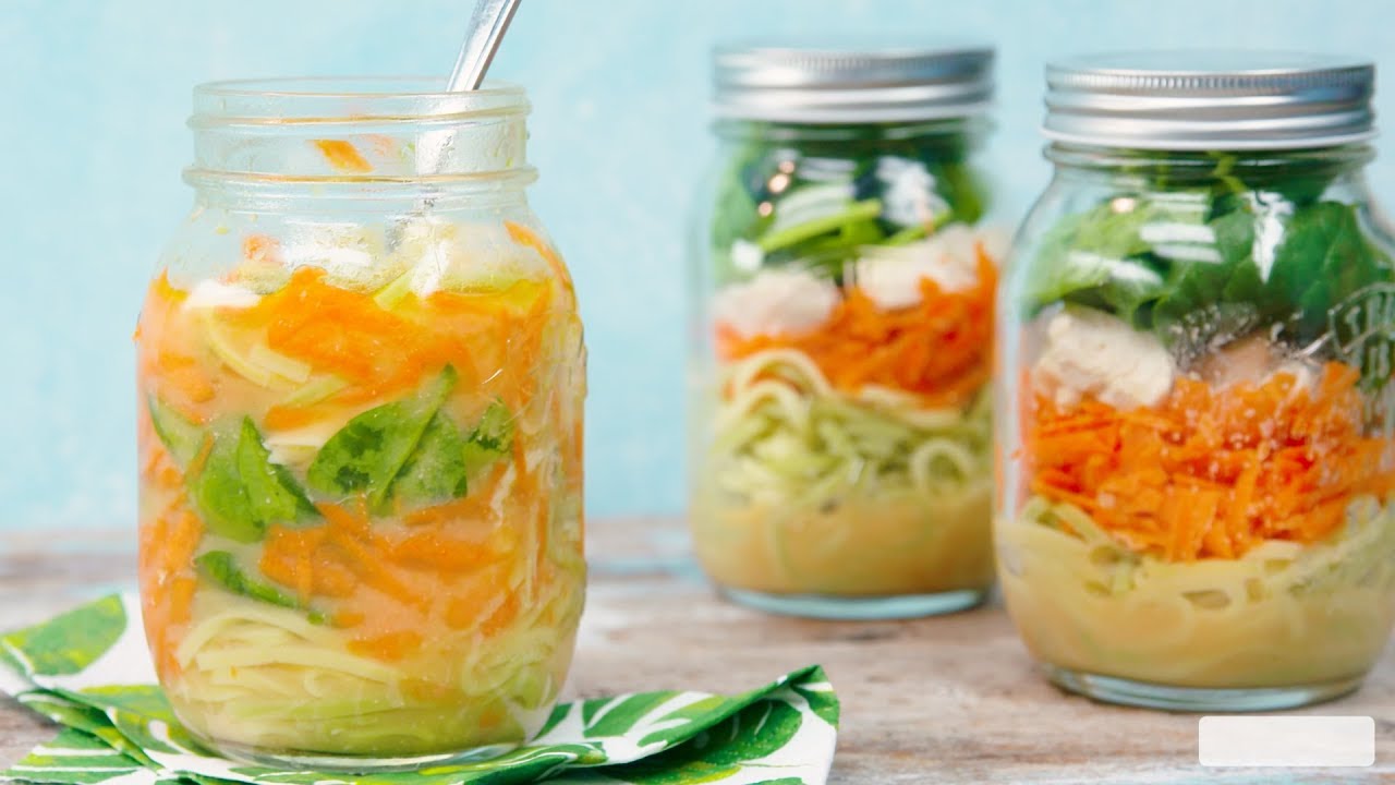 Mason Jar Miso Noodle Soup - Savory - YouTube