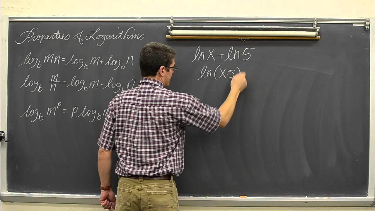 Using Properties of Logarithms to Condense Logs - YouTube
