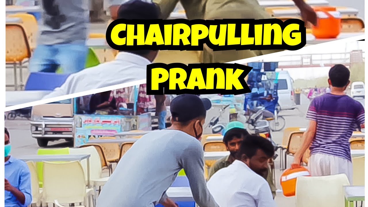 Chair pulling prank gone wrong fight Karachified Prank Tv - YouTube