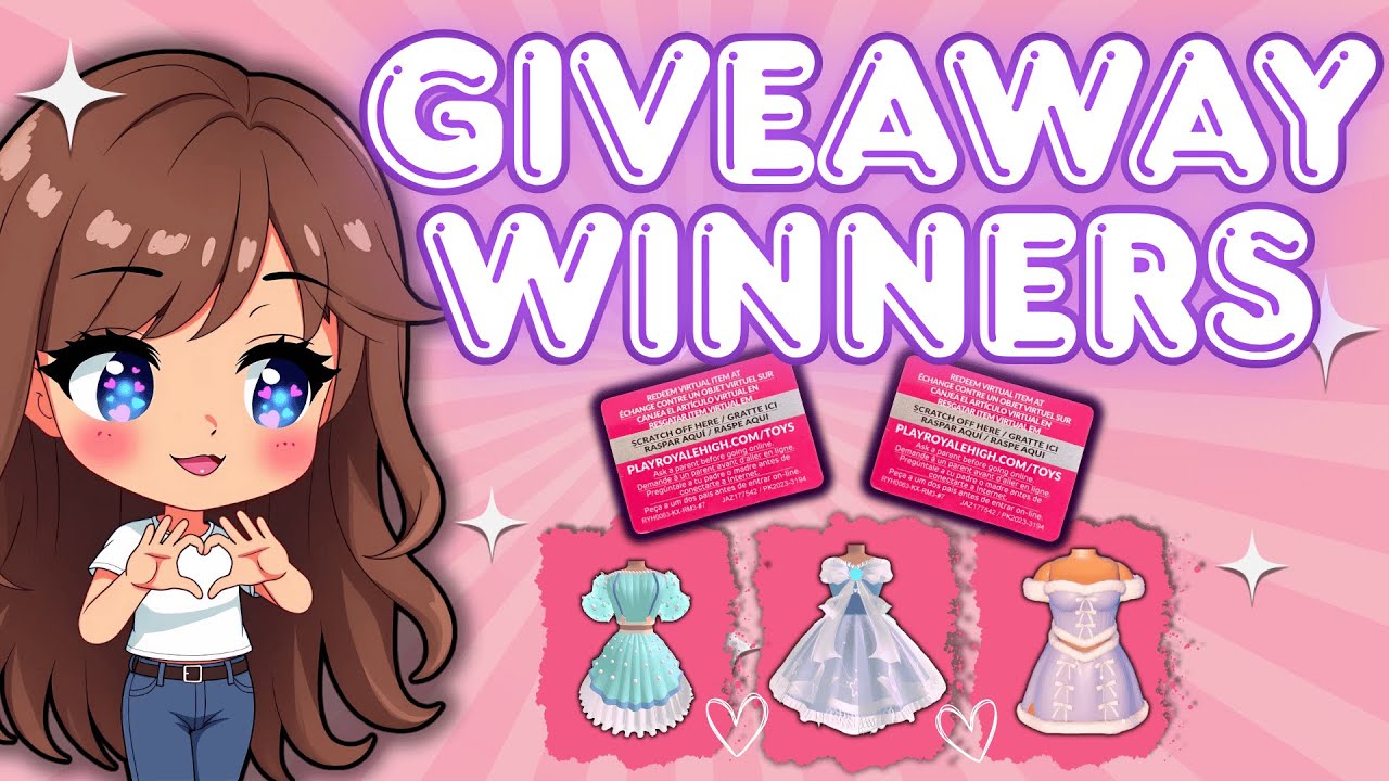 🎉Giveaway Winners Announcement🎉 Part 2 Royale High Toy Code Winners - YouTube