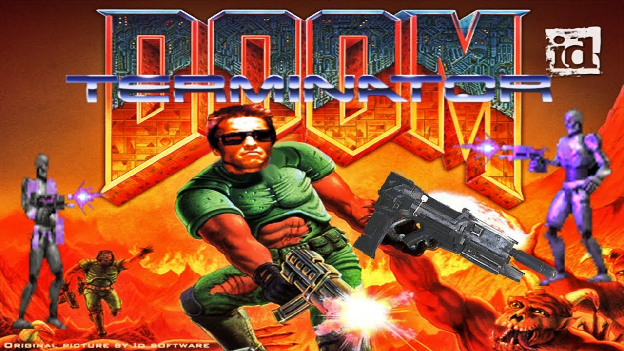 BRUTAL DOOM TERMINATOR in Extermination Day, T-800 on Mars - YouTube