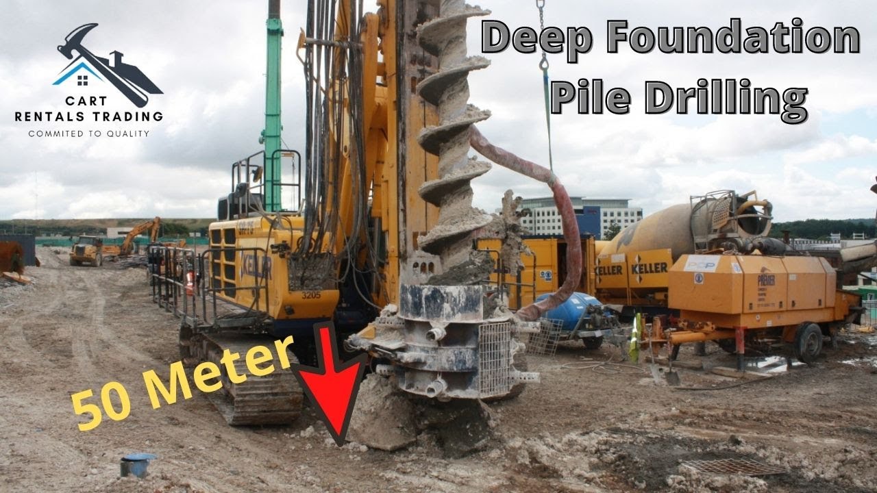| Powerful Deep Foundation Drilling Machine | Bridge Construction - YouTube
