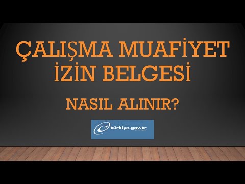 ÇALIŞMA MUAFİYET İZİN BELGESİ E DEVLETTEN NASIL ALINIR - (e devlet çalışma belgesi nasıl alınır) ?