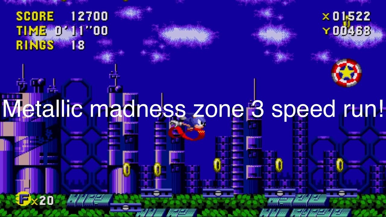 Metallic madness zone 3 speed run [Good Future] (1’38”85) - Sonic CD ...