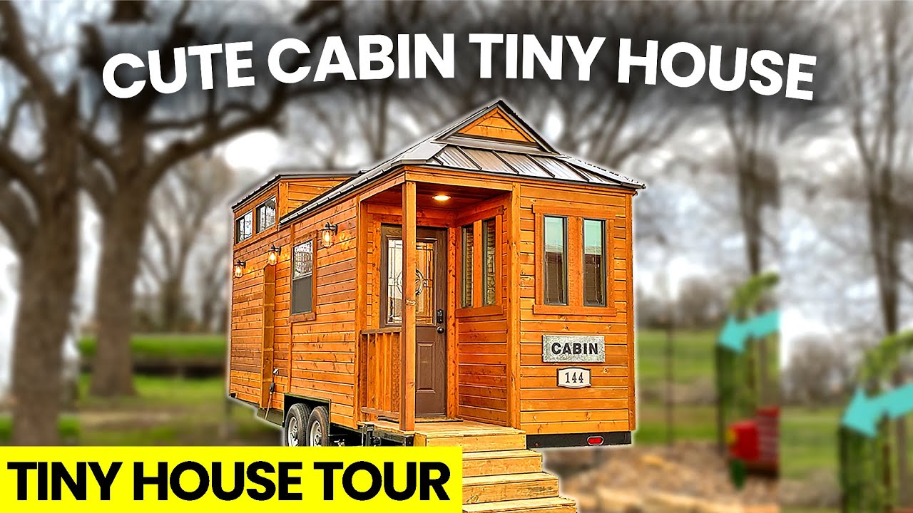 Exquisite Tiny House Tour in Texas | Cabin Style on Trailer - YouTube