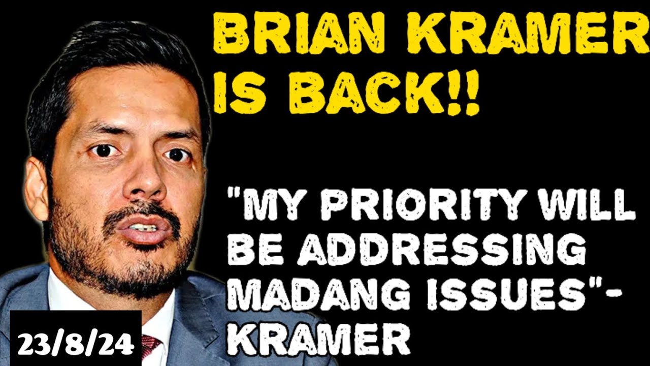 Brian Kramer Reinstated as Madang MP| 2024 August - YouTube